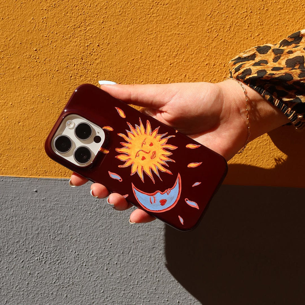 Sun & Moon Plum Celestial Phone Case | The Dairy