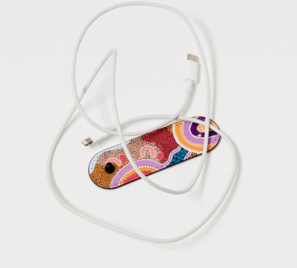 Floral Sorbet Cable Organiser in Vegan Leather – The Dairy