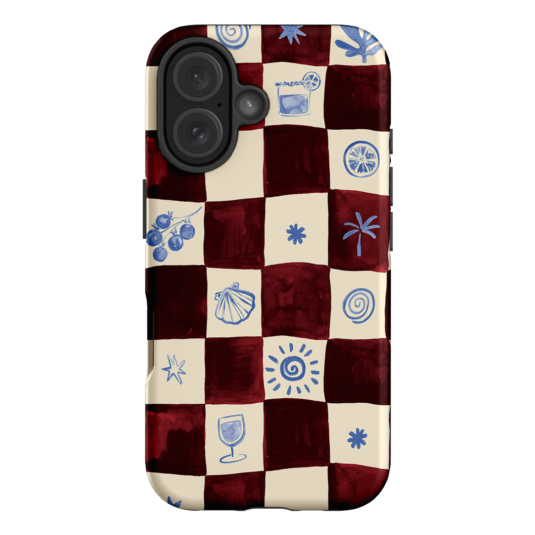 Afternoon Mezze Maroon Checkered Phone Case | The Dairy
