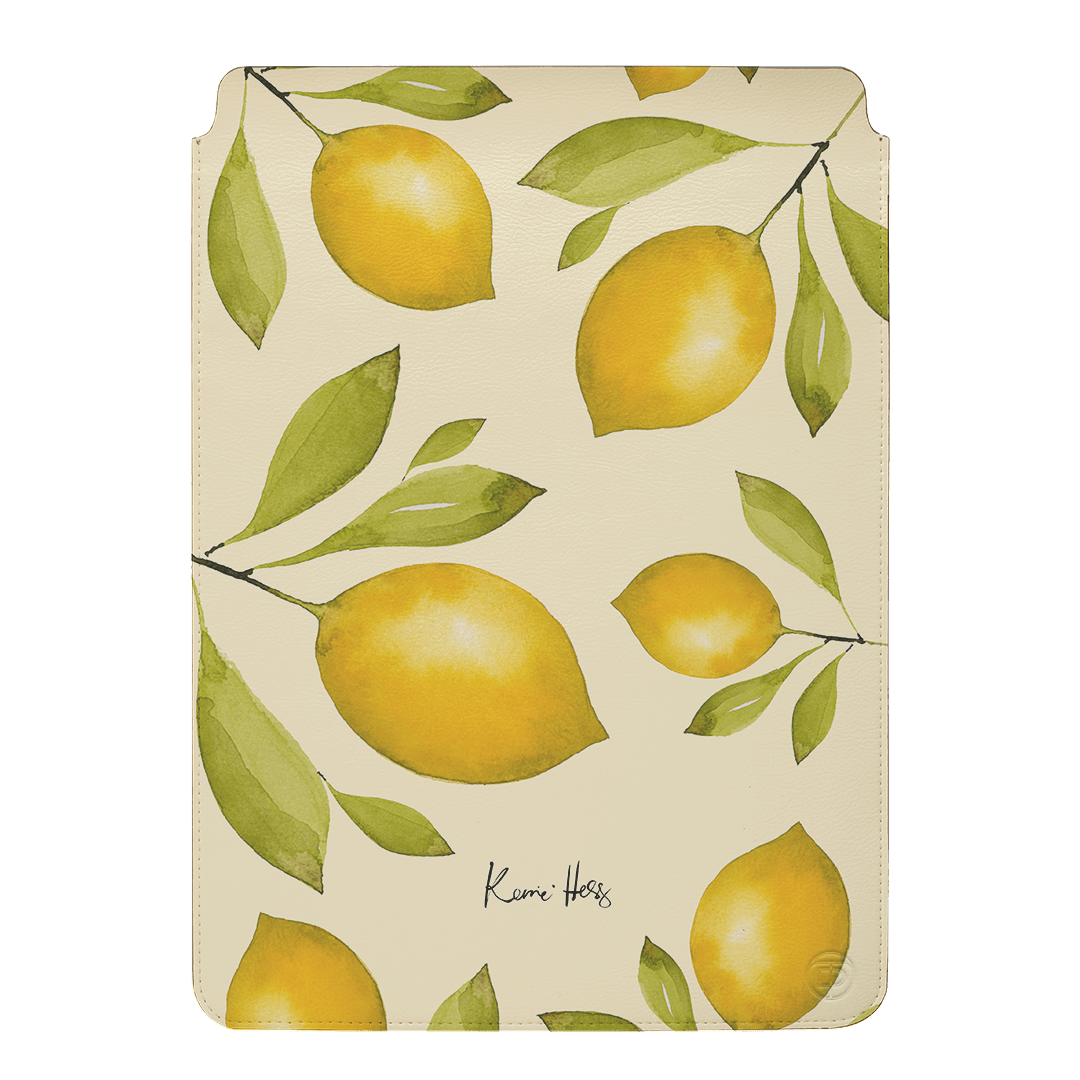Lemon Design Vegan Leather Laptop and iPad Sleeve – The Dairy